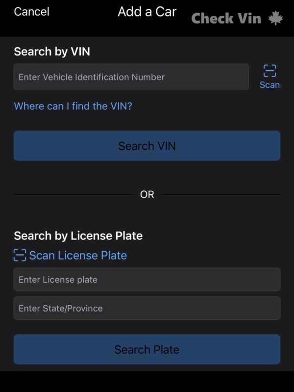 License Plate Check - Check Vin Canada